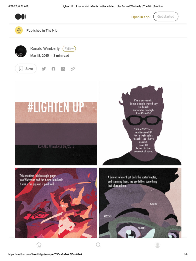 Lighten Up. A Cartoonist Reflects On The Subtle - by Ronald Wimberly ...