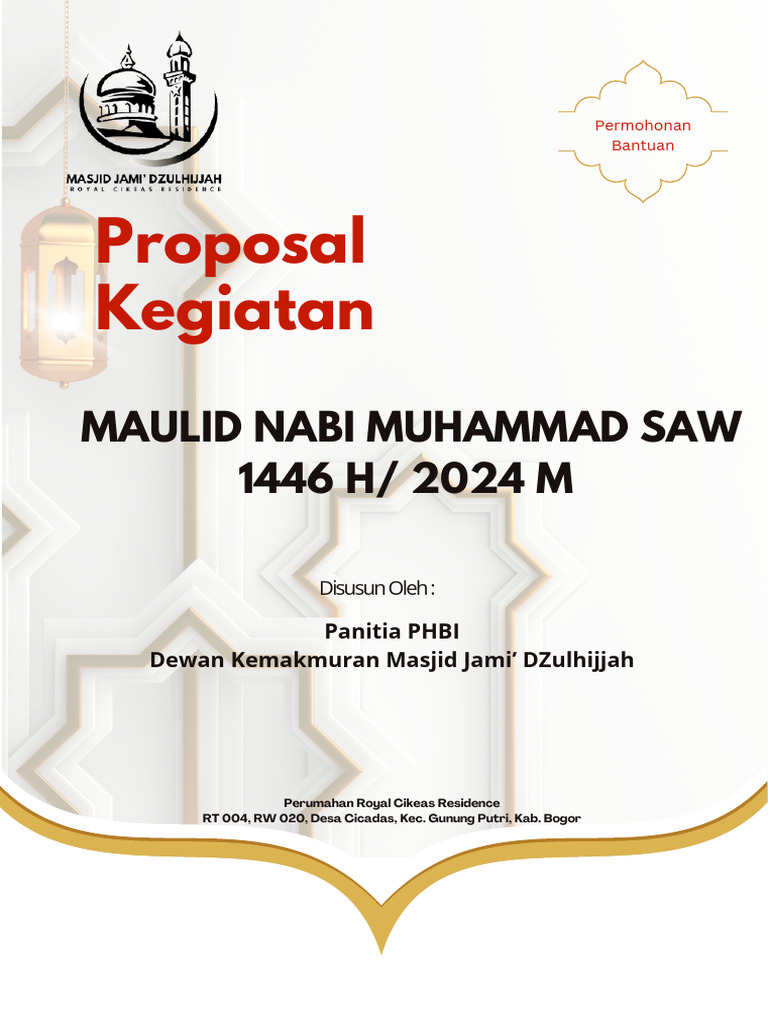 Proposal Peringatan Maulid Nabi 1446 H | PDF