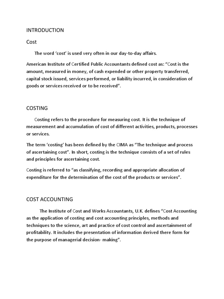 Project (Cost Structure) | PDF | Cost Accounting | Cost