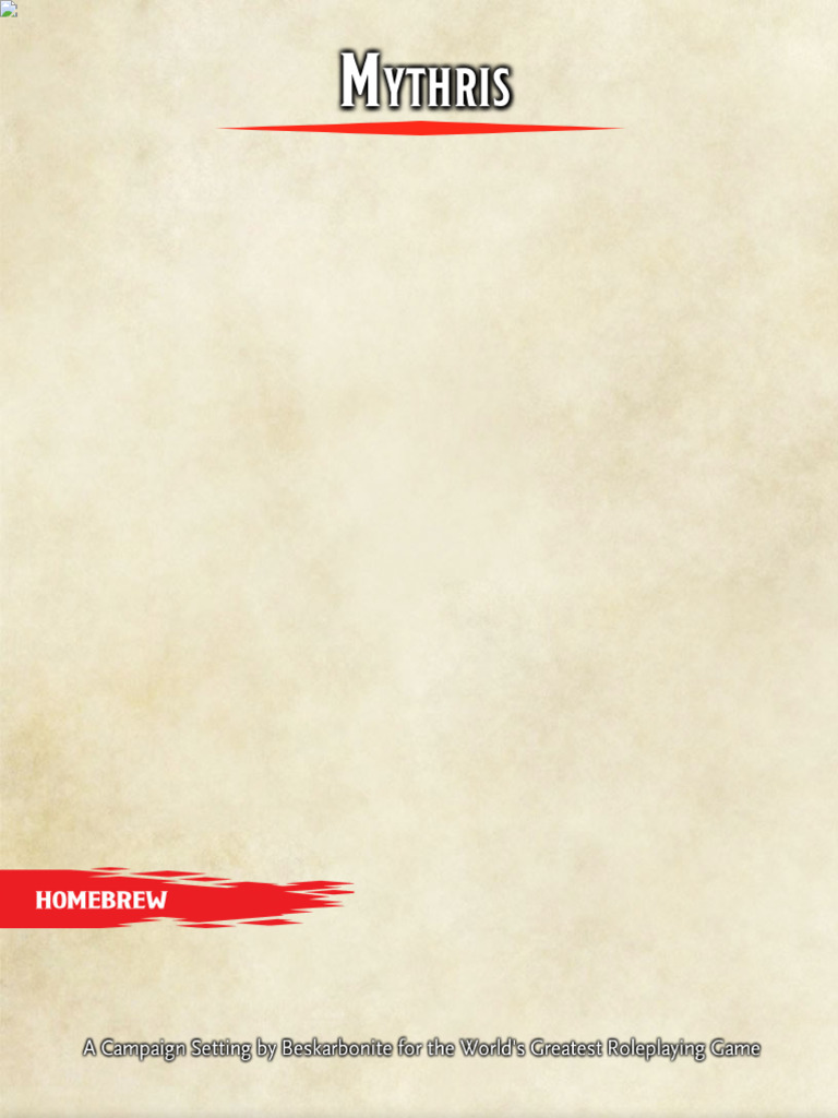 Mythris - Campaign Setting - GM Binder | PDF | Dungeons & Dragons ...