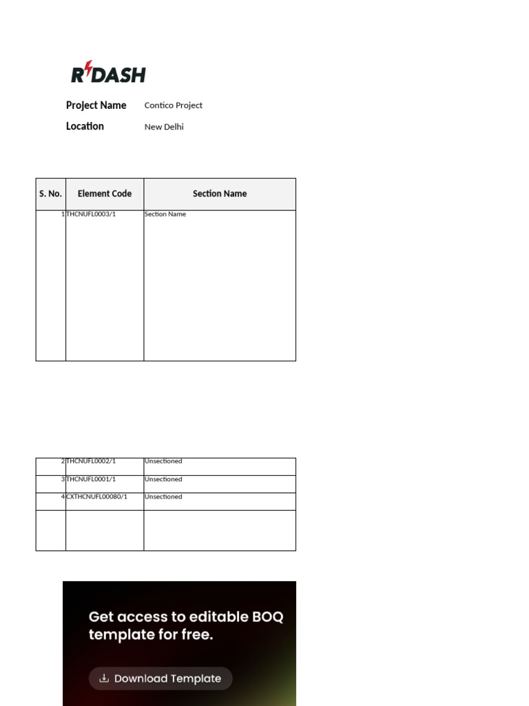BOQ-TEMPLATE | PDF | Tile | Flooring