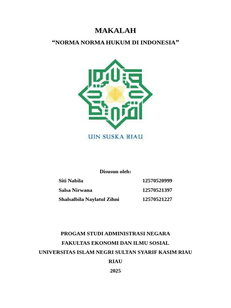 Norma Hukum dan Perannya di Indonesia | PDF