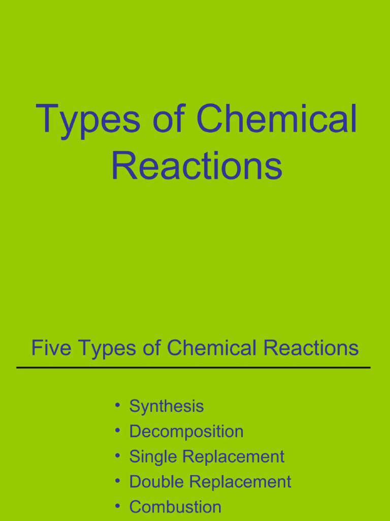 Types of Chemical Reaction | PDF