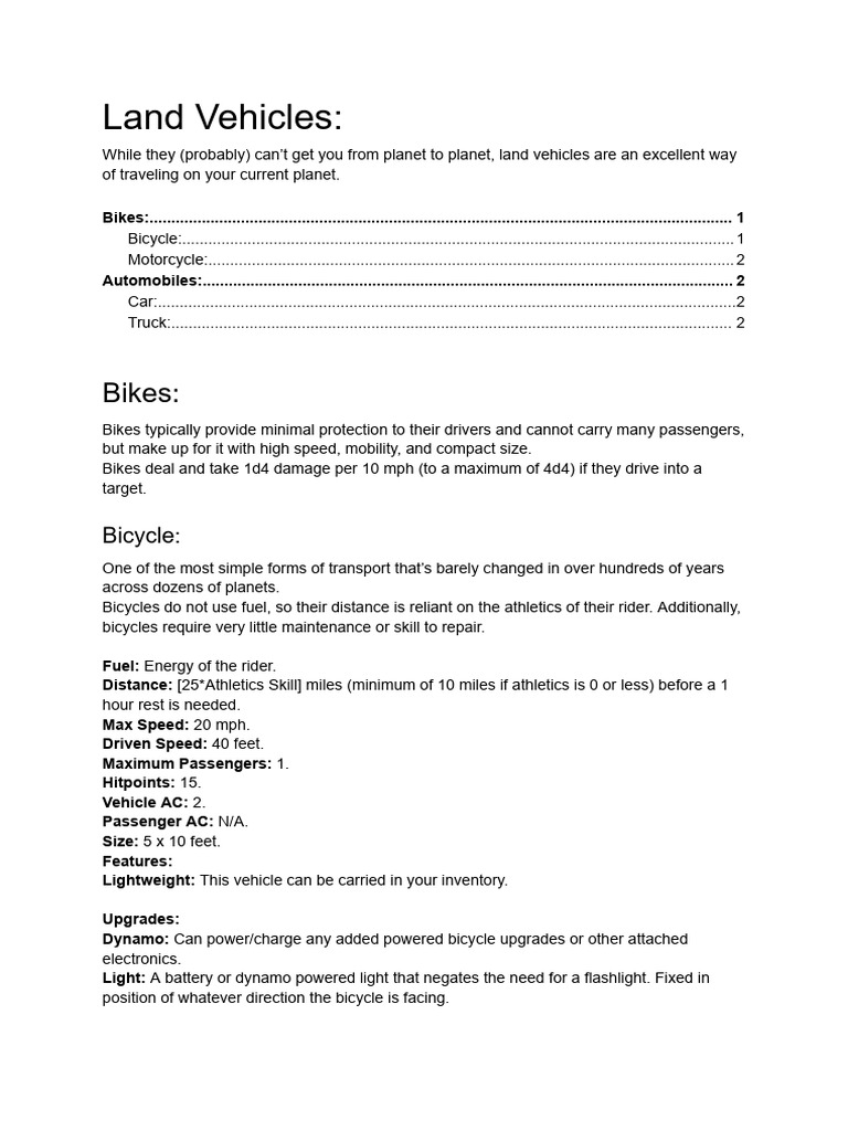 Dawn of A Synthetic Age Rulebook - 4 - Google Docs | PDF | Motor ...