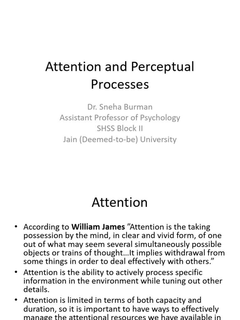 Attention and Perceptual Process | PDF | Perception | Attention