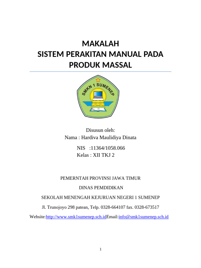 Sistem Perakitan Manual Produk Massal | PDF