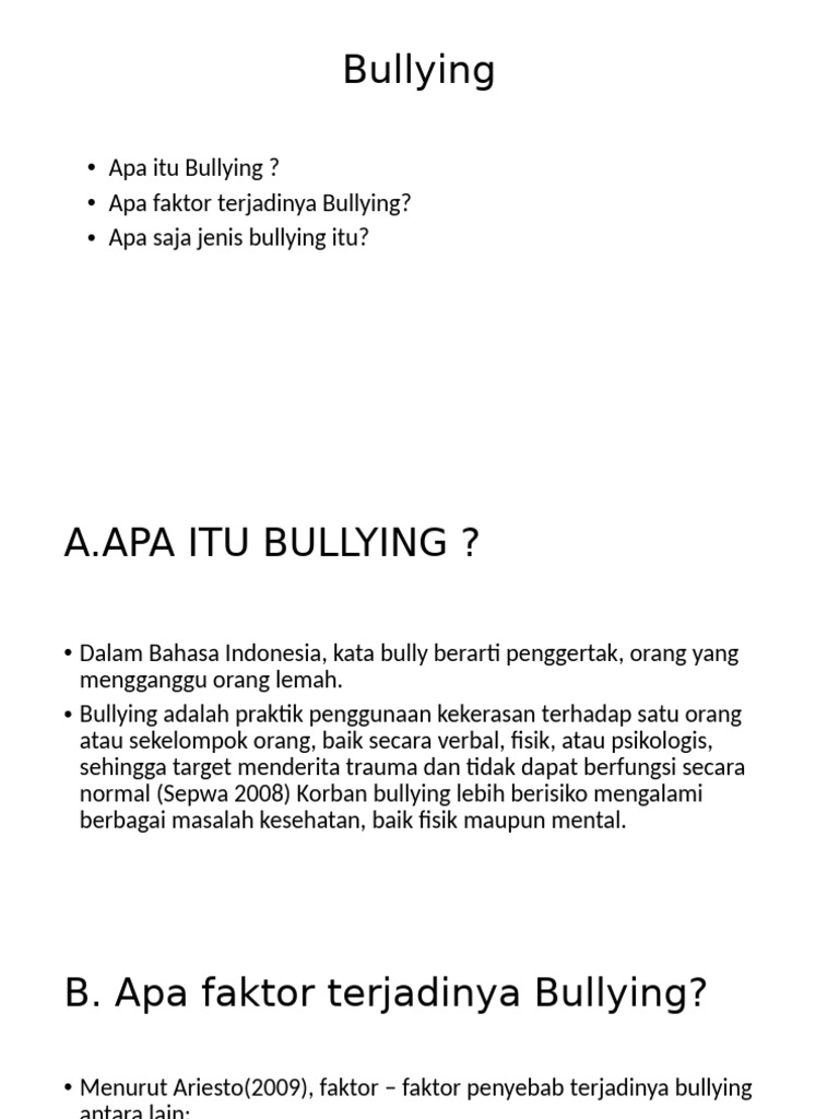 Bullying Posyandu Remaja | PDF