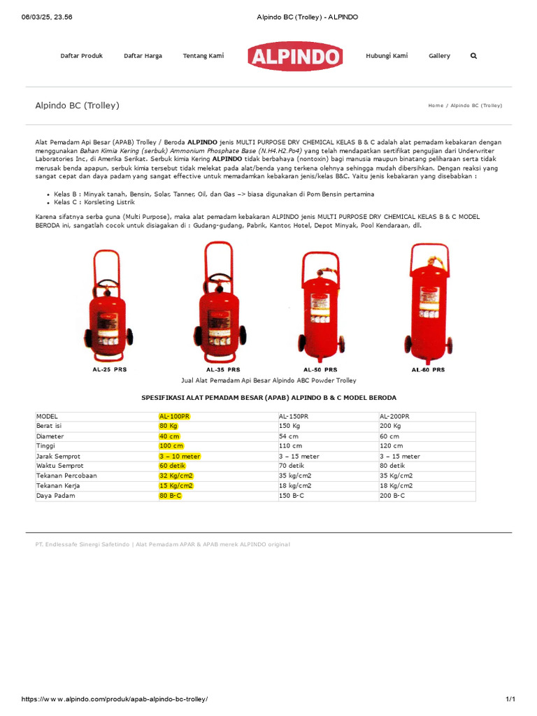 Datasheet Apar & Apab Alpindo | PDF