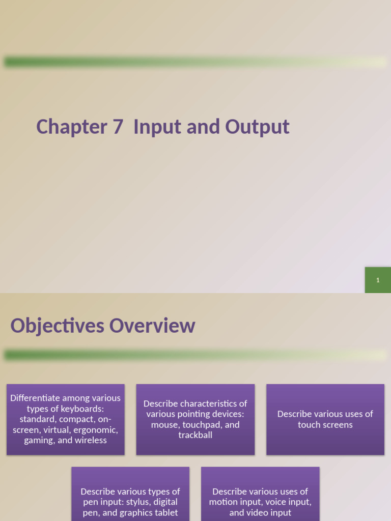 Input and Output Devices Overview | PDF | Printer (Computing) | Input ...