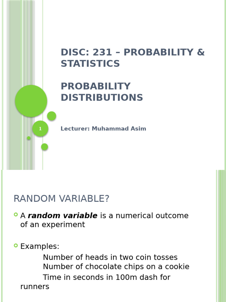 Probability Distributions Overview | PDF | Probability Distribution ...