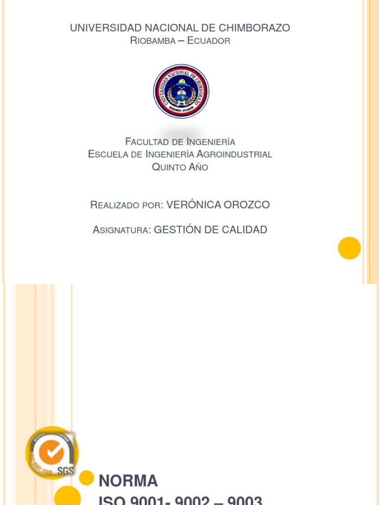Normas ISO 9001, 9002 y 9003: Gestión de Calidad | PDF | Gestión de la ...