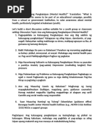 8 Mental Health - Tagalog | PDF