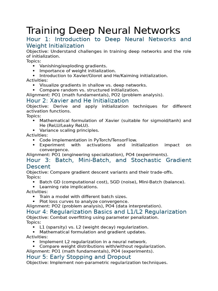 Unit3 - Training Deep Neural Networks | PDF | Deep Learning | Cognitive Science