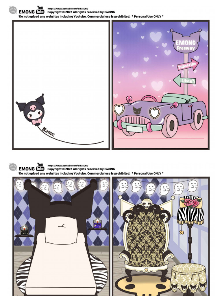 Printable Kuromi House by EMONG | PDF