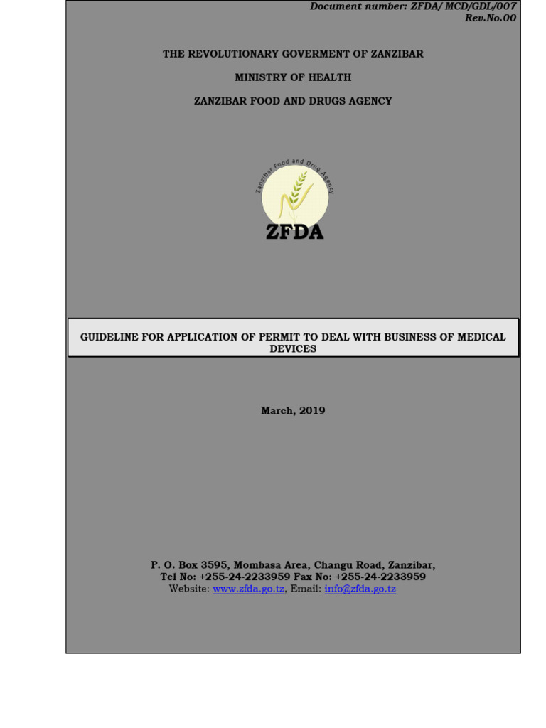 Medical Device Permit Application Guide | PDF | Medical Device | Medicine