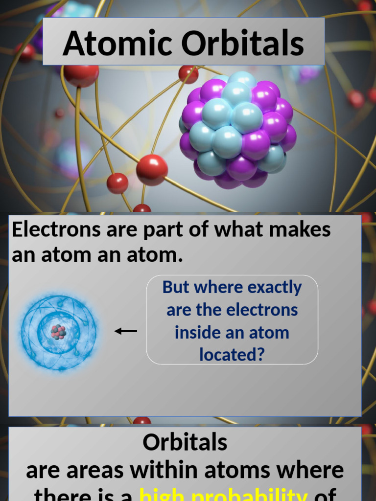 Atomic Orbitals | PDF | Atomic Orbital | Energy Level