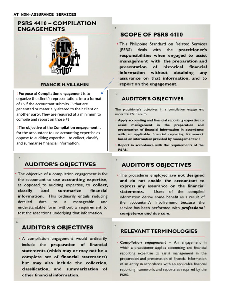 At Non-Assurance Services | PDF | Audit | Auditor's Report