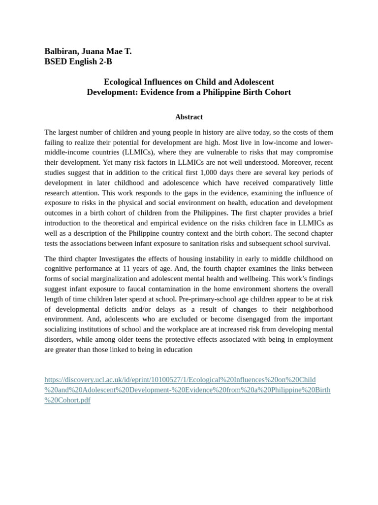 Juana's Article | PDF