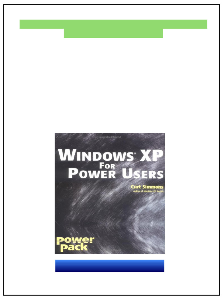 Windows XP for Power Users Power Pack 1st Edition Curt Simmons online ...
