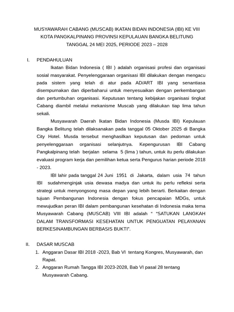 Proposal Muscab 2025 | PDF