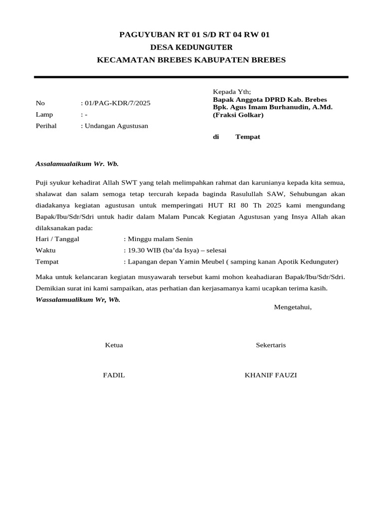 Undangan Agustusan-2 | PDF