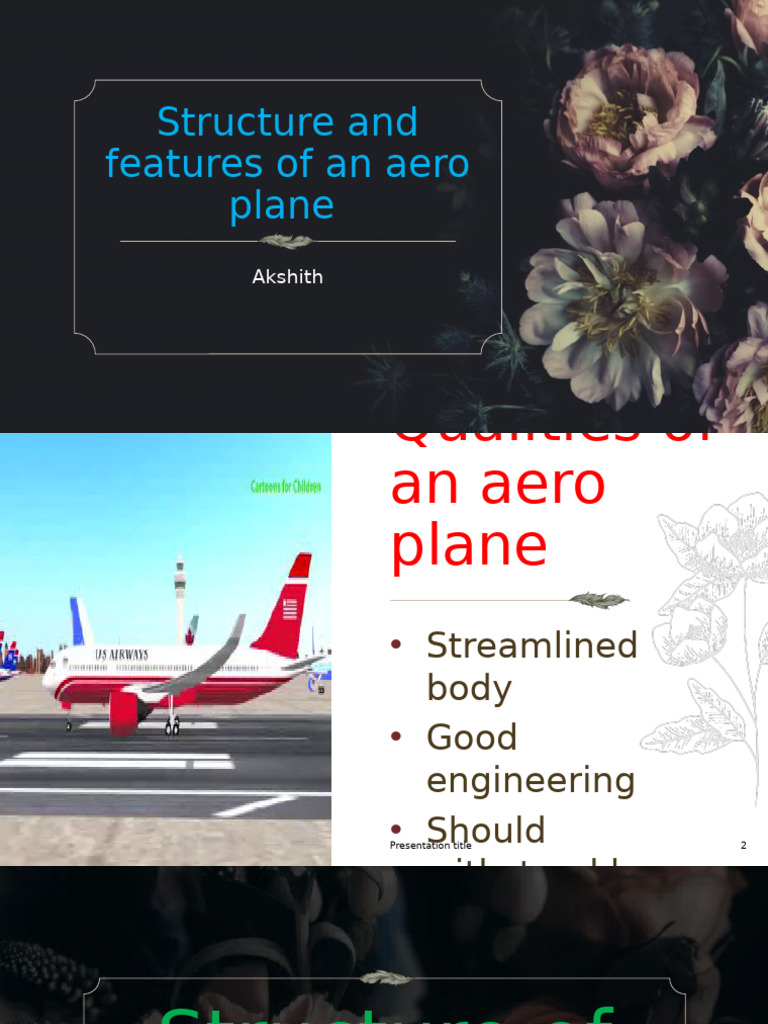 Structure and Features of An Aero Plane | PDF | Fuselage | Window