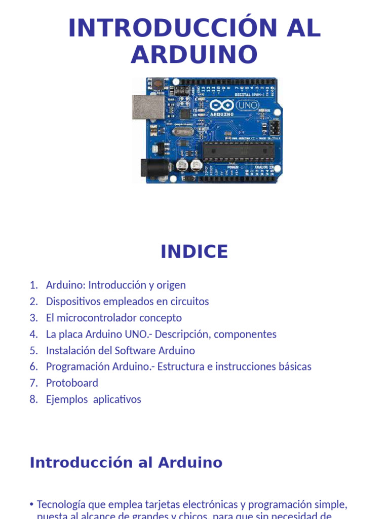 2018 0 Introducción Al Arduino | PDF | Arduino | Microcontrolador