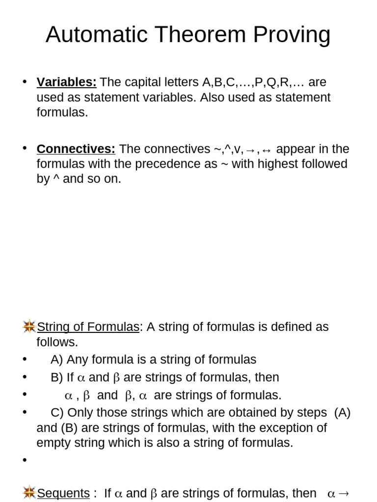 Automatic Theorem Proving Basics | PDF | Theorem | If And Only If