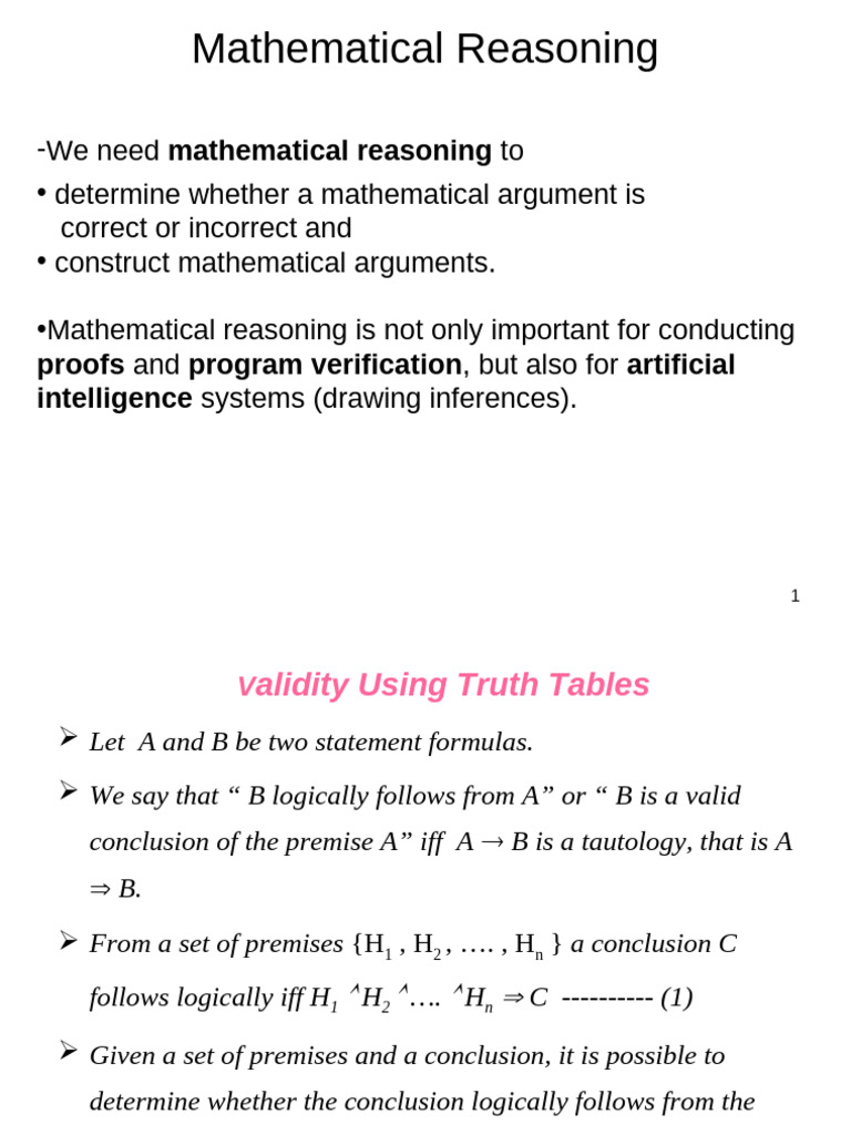 Mathematical Reasoning and Inference Rules | PDF | Epistemology ...
