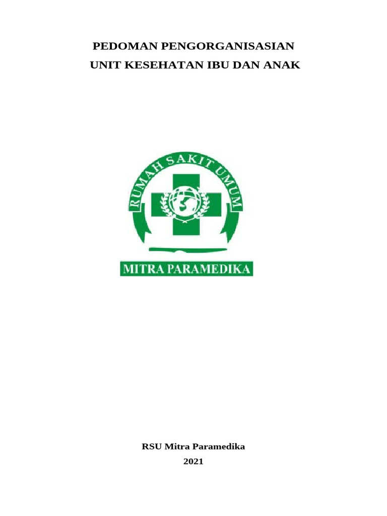 Pedoman Unit Kesehatan Ibu dan Anak RSU | PDF