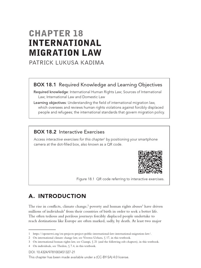 Overview of International Migration Law | PDF | Refugee | International ...
