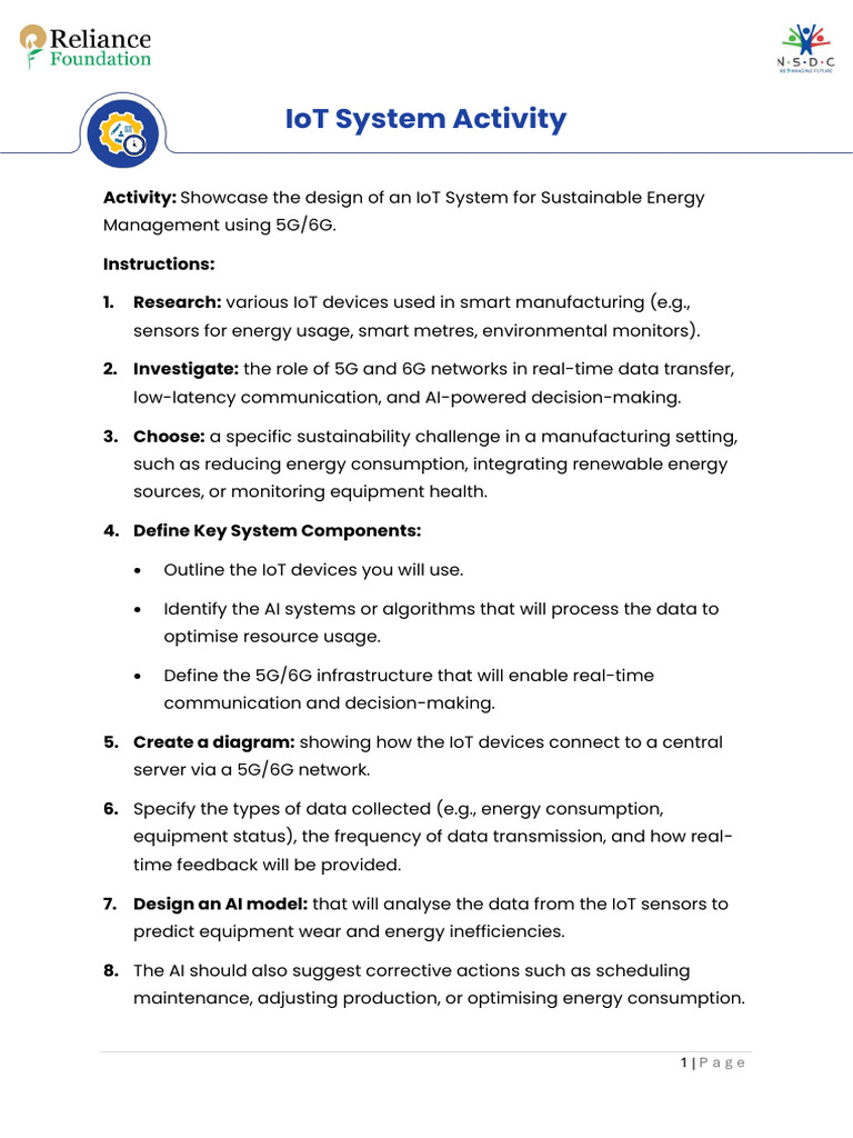 IoT System Activity | PDF