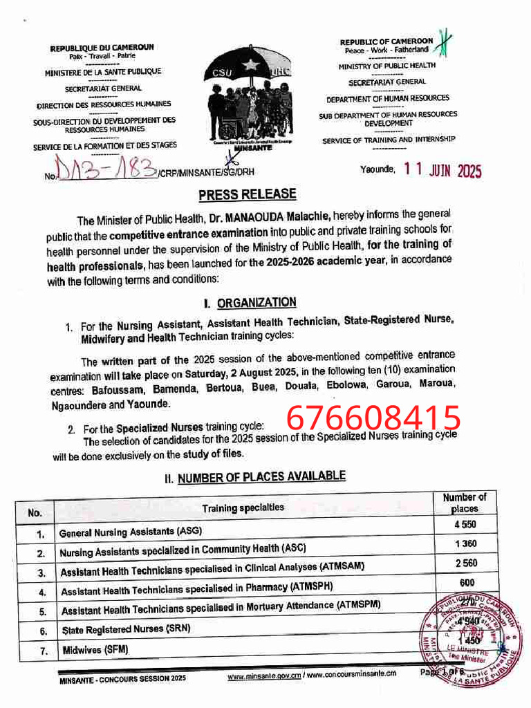 State Registered Nurses Concour 2025 | PDF