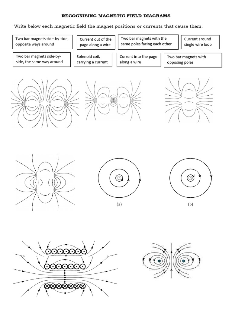 WS Recognising Magnetic Field Diagrams | PDF