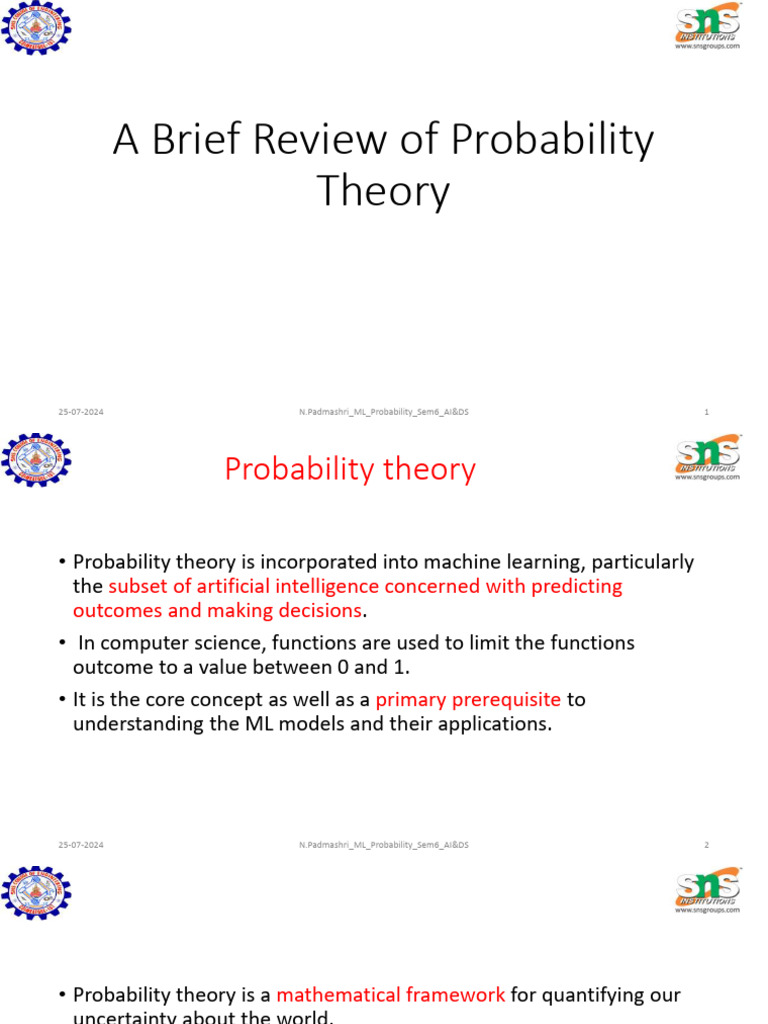 Probability Theory in AI Models | PDF | Variance | Bias Of An Estimator