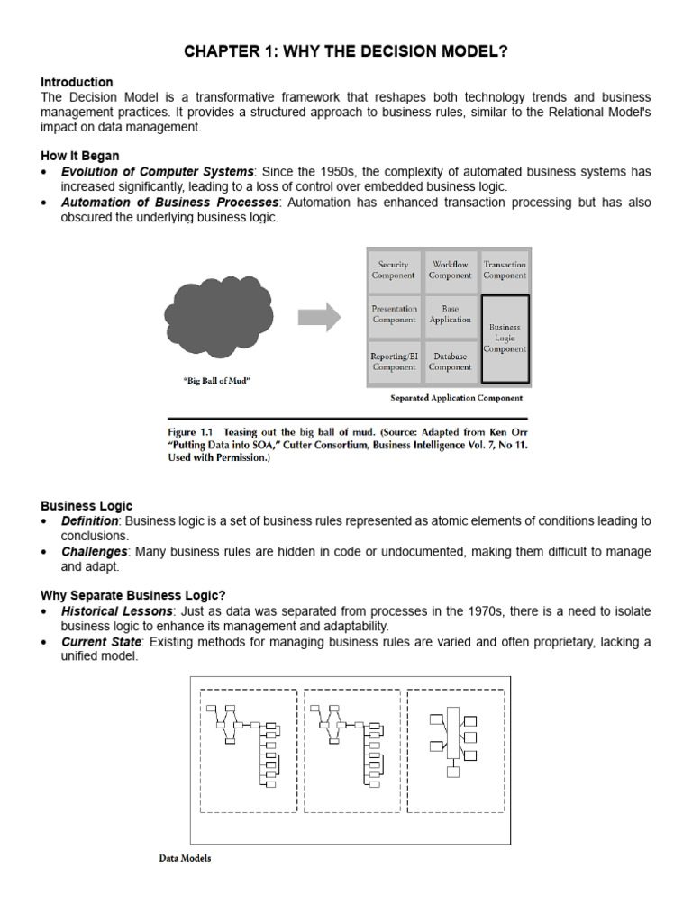 Chapter 1 Why The Decision Model Module | PDF | Business Process ...