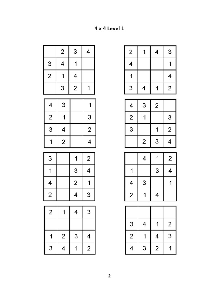 Grid Puzzle Levels Overview | PDF
