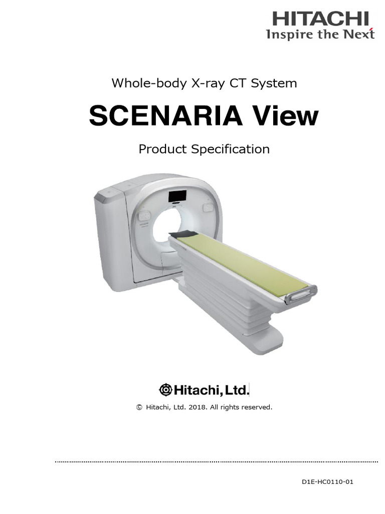 Hitachi Whole-body X-ray CT System Specs | PDF | Ct Scan | Imaging