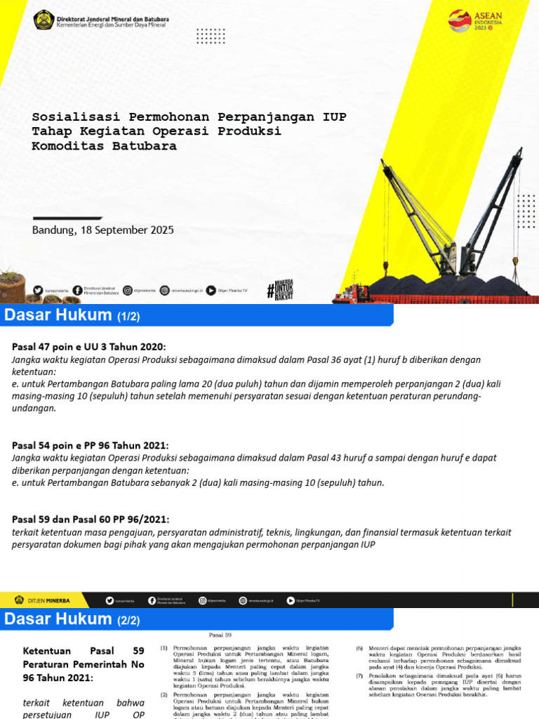 Prosedur Perpanjangan IUP Operasi Produksi | PDF