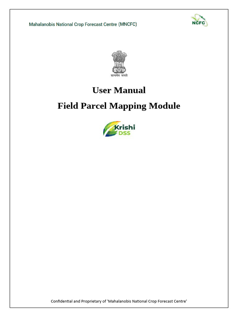User Manual - Field Parcel Mapping | PDF | Software | Information Science