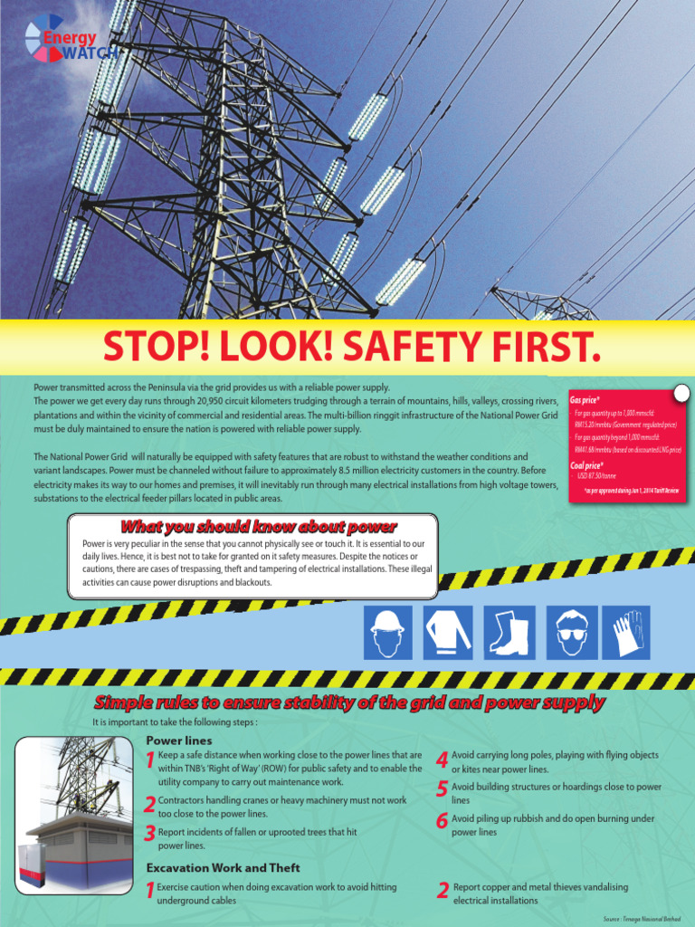 Stop! Look! Safety First.: Energy | PDF | Electrical Grid | Natural Gas