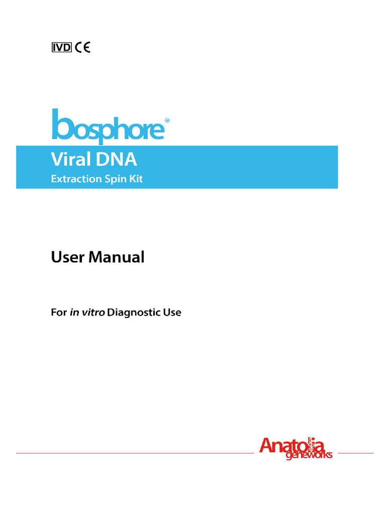 Bosphore Viral DNA Extraction Kit Guide | PDF | Lysis | Laboratory ...
