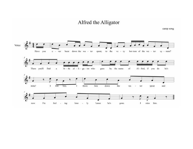 Alfred, The Alligator | PDF
