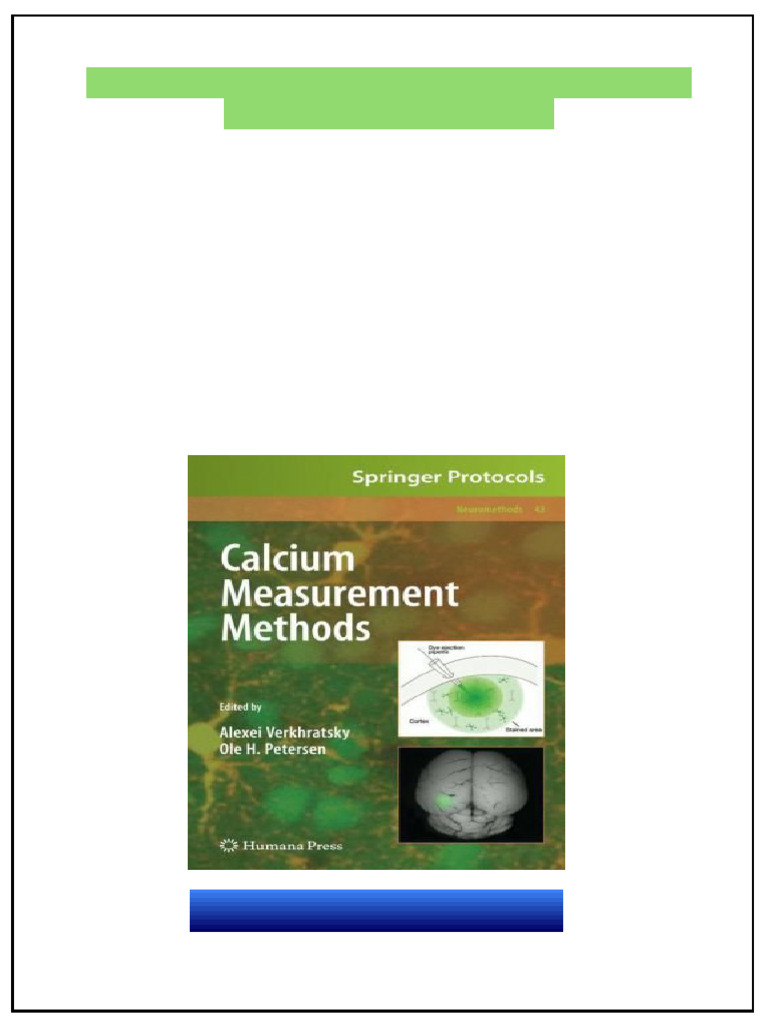 Calcium measurement methods 1st Edition Alexei Verkhratsky Full Access ...