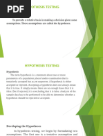 Hypothesis Testing - Lecture Notes | PDF | Science & Mathematics