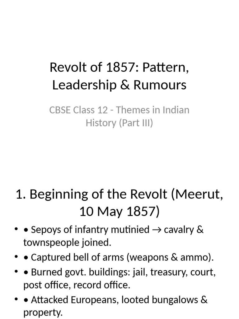 Revolt of 1857 Elaborated | PDF | Indian Rebellion Of 1857