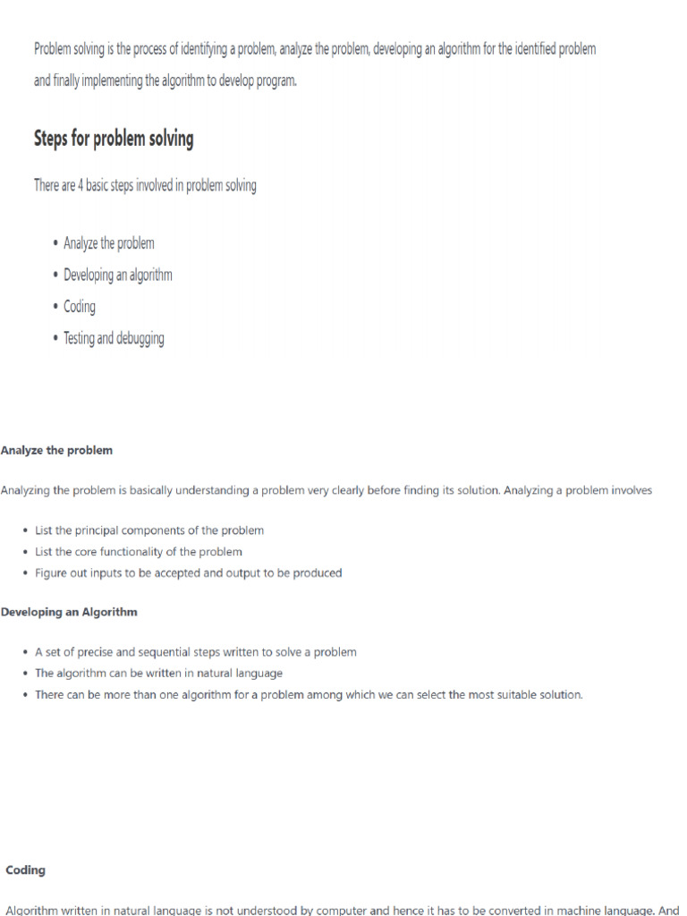 Unit1 - Problem Solving | PDF
