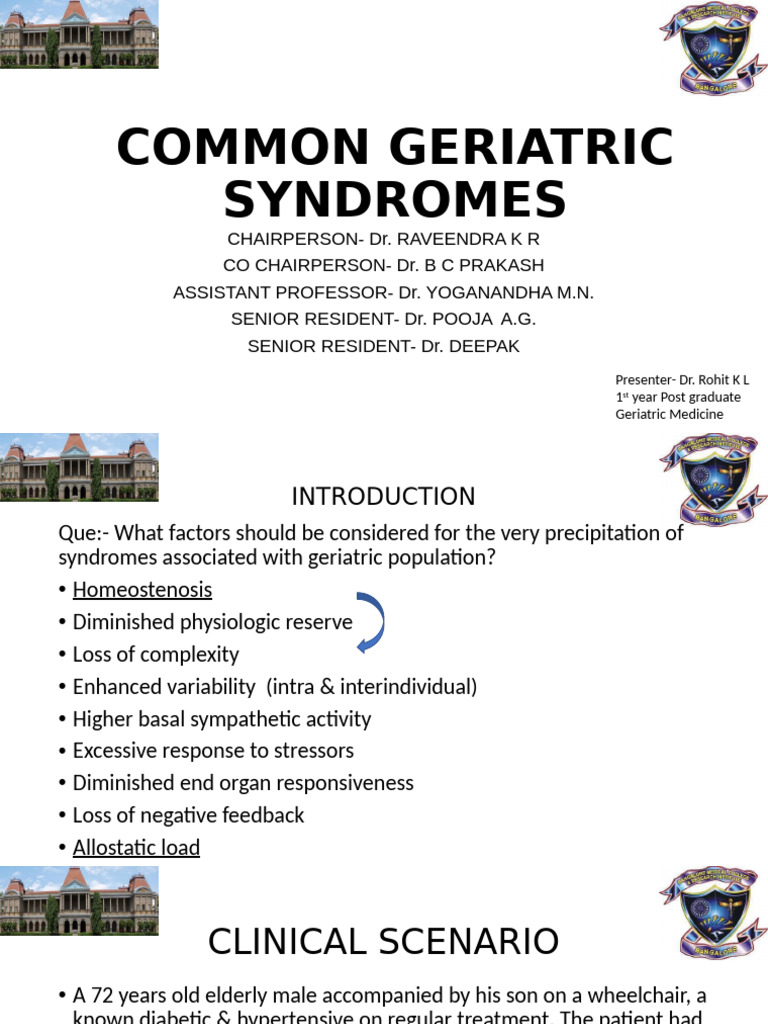 Overview of Common Geriatric Syndromes | PDF | Geriatrics | Clinical ...