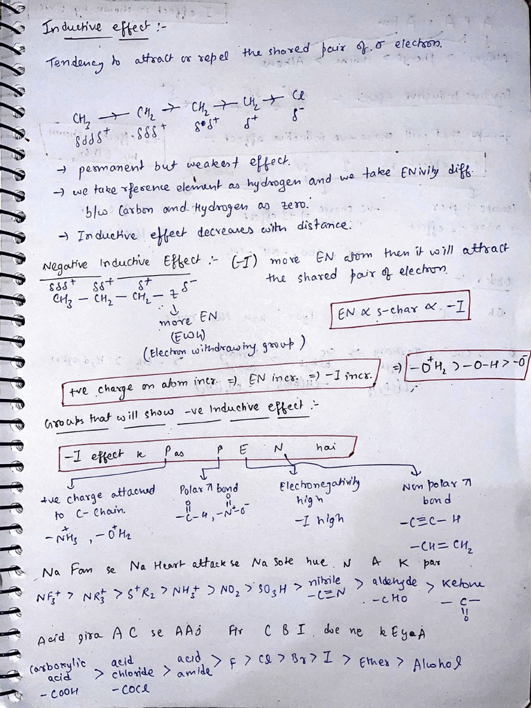 Inductive Effect GOC | PDF