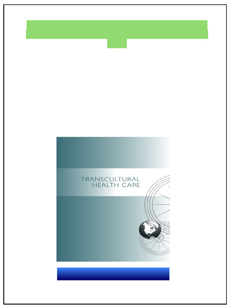 Transcultural Health Care A Culturally Competent Approach 4th Edition ...